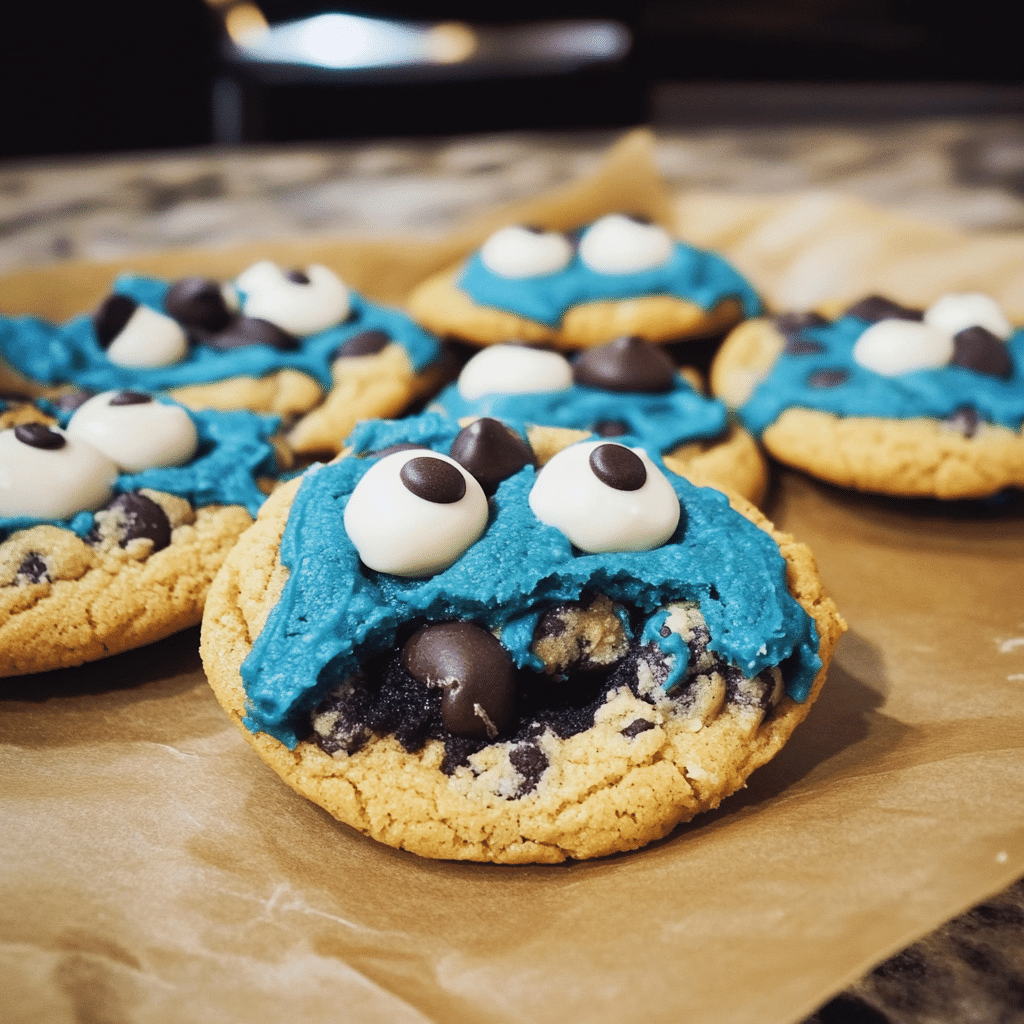 Cookie Monster Cookies - My Cooking Aid