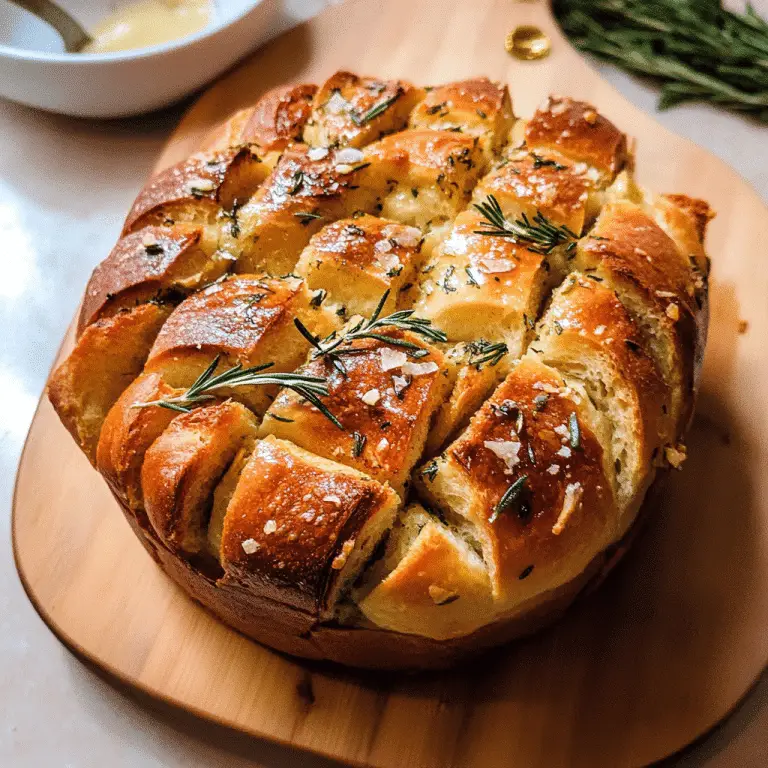 Rosemary Garlic Pull Apart Bread - My Cooking Aid