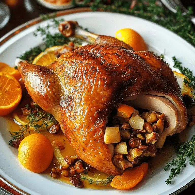 Duck with Orange Hazelnut Stuffing - My Cooking Aid