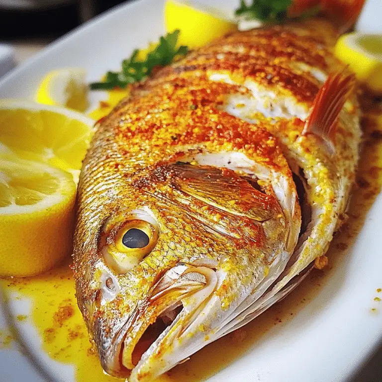 Oven Baked Whole Yellowtail Snapper - My Cooking Aid