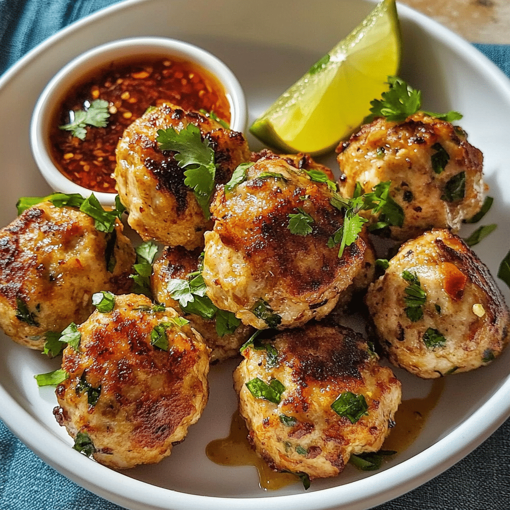 Game-Day Thai Chicken Meatballs