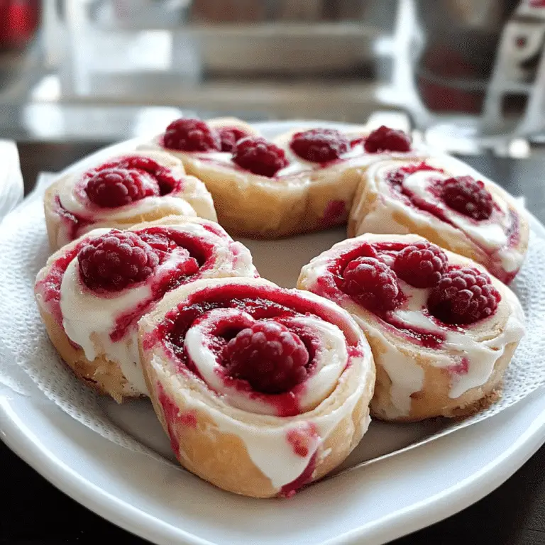 Heart-Shaped Raspberry Rolls