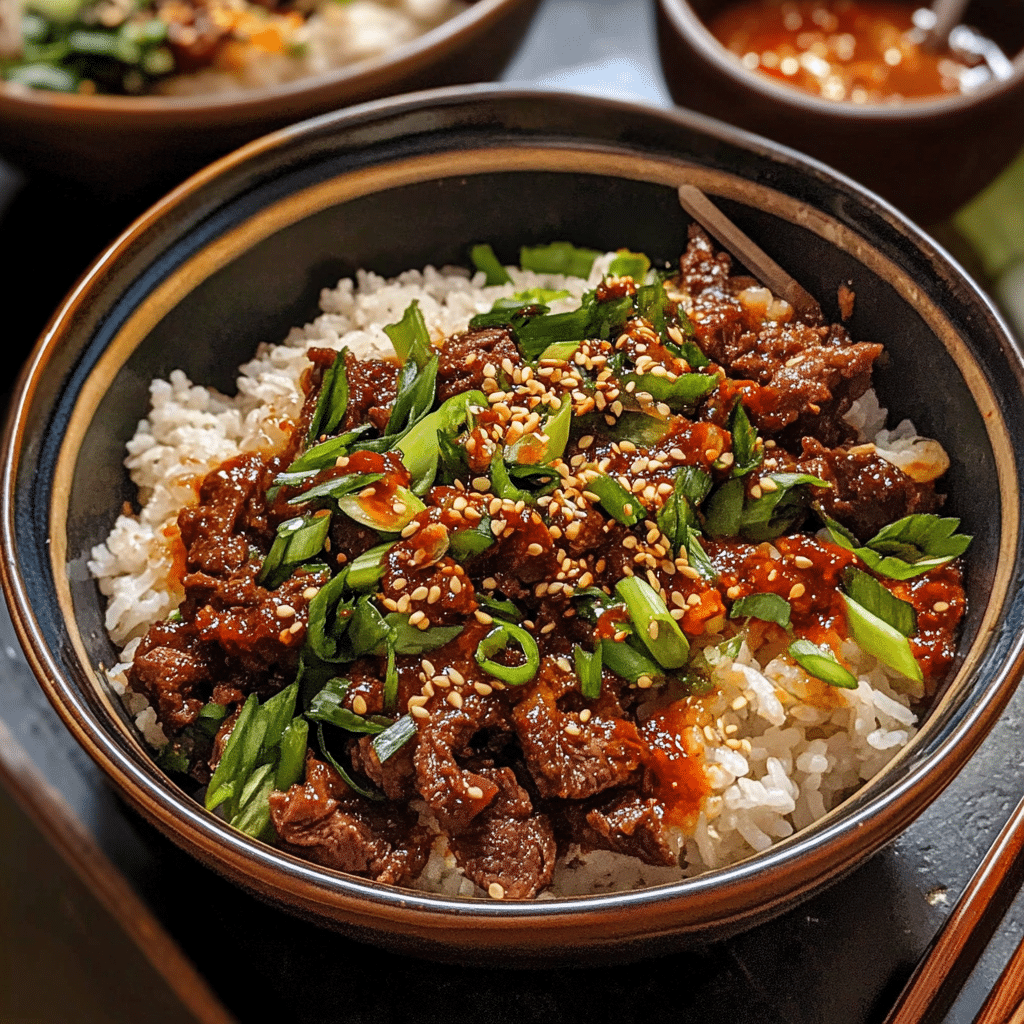 Korean Gochujang Beef Bowls - My Cooking Aid