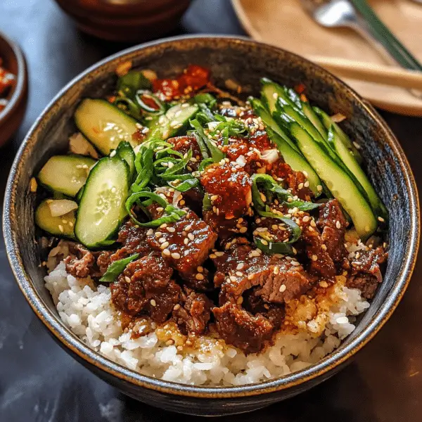 Korean Gochujang Beef Bowls - My Cooking Aid