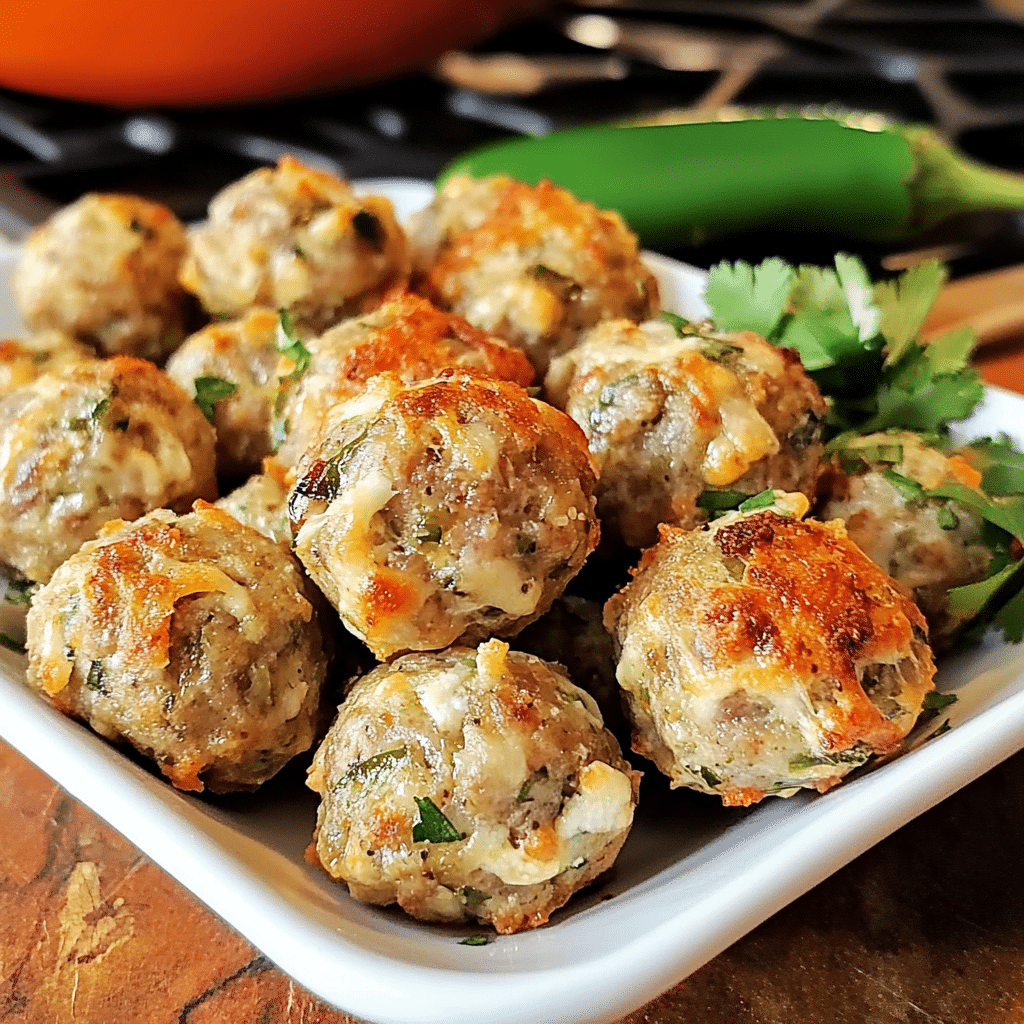 Jalapeno Pepper Jack Sausage Balls