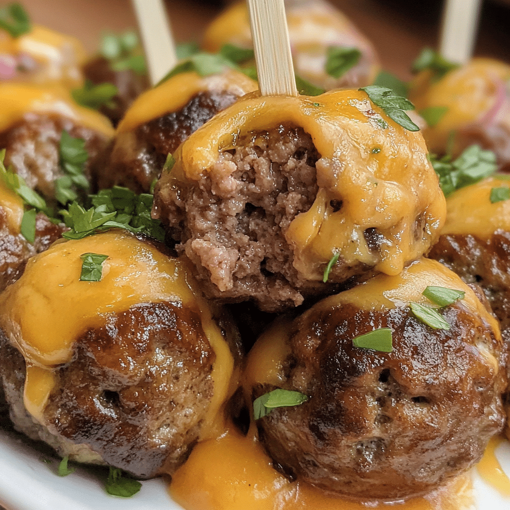 Lamb Cheeseburger Balls - My Cooking Aid